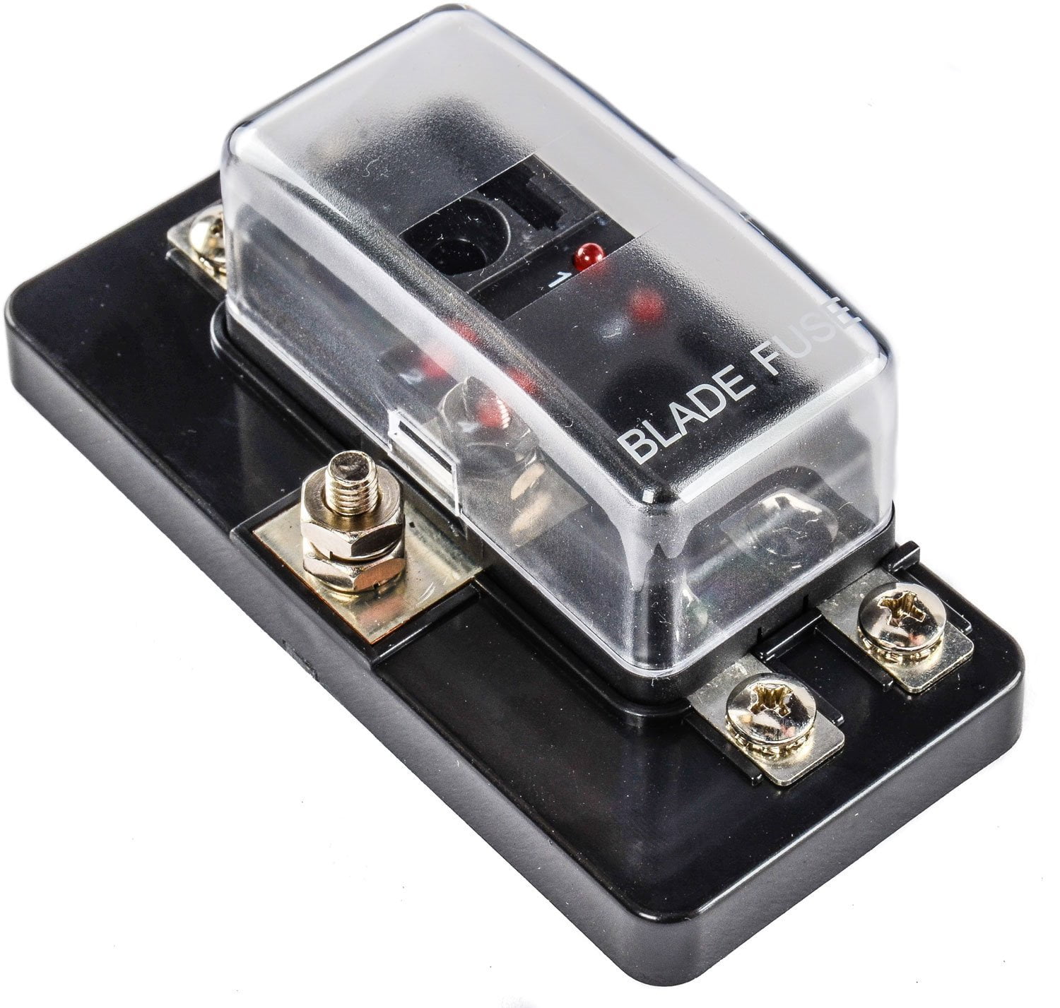 JEGS 10434 Standard Fuse Block 4-Pole LED Indicators 30 amp Circuit 100 ...