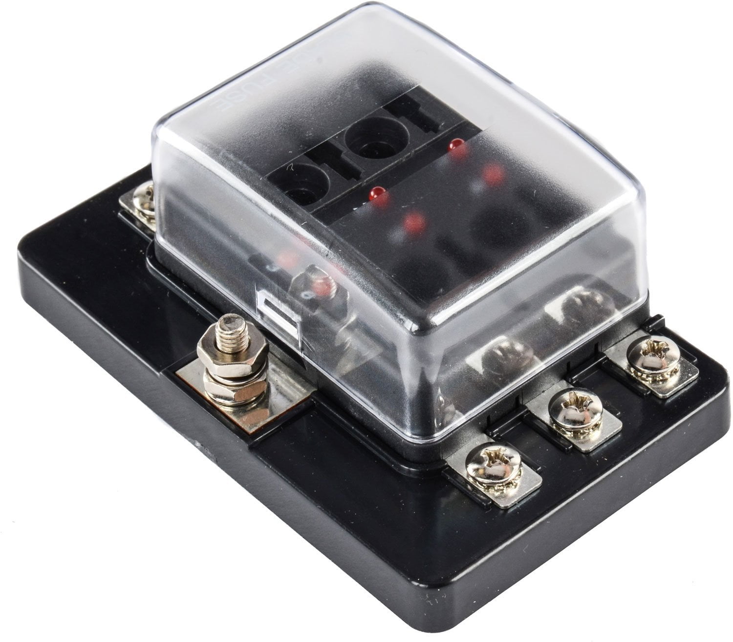 JEGS 10436 Standard Fuse Block 6-Pole LED Indicators 30 amp Circuit 100 ...