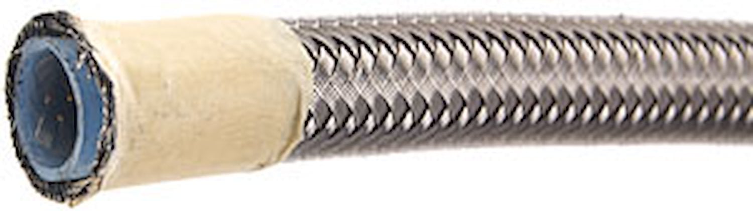 JEGS 104910 PTFE-Lined Braided Stainless Steel Hose -6 AN Length: 3 ft ...