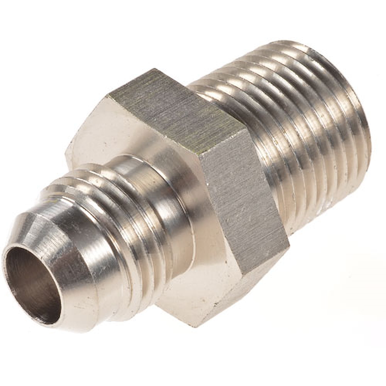 JEGS 105106 Nickel Straight Flare Fitting 3/8 in. NPT to -6 AN Flare ...
