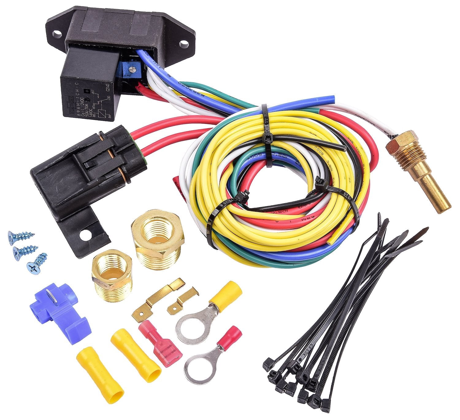 JEGS 10536 Adjustable Electric Fan Controller & Relay Kit 1/4 in. NPT ...