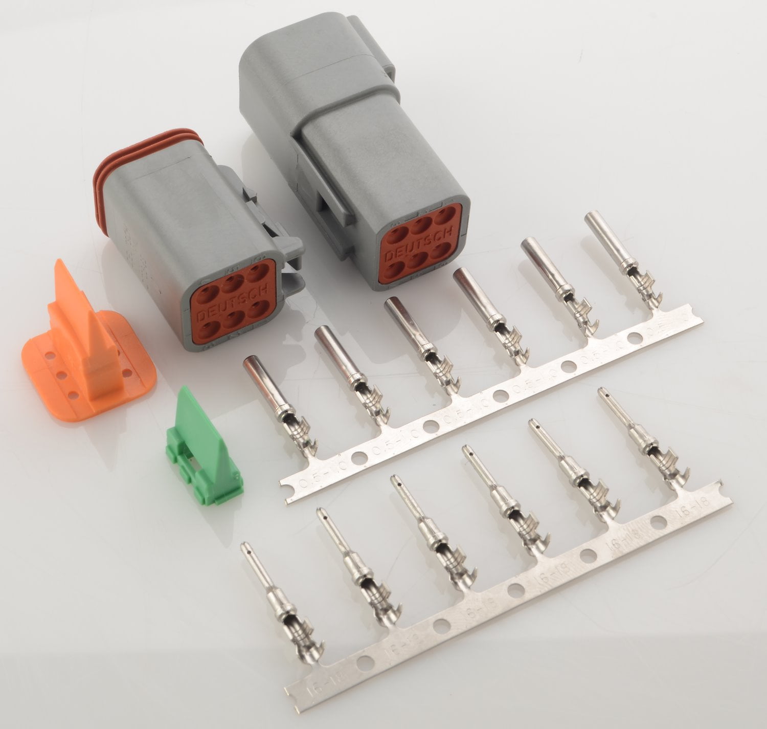 JEGS 10783 Deutsch Connector 6-Pin For 16-18 AWG Wire 1/pkg - Walmart.com