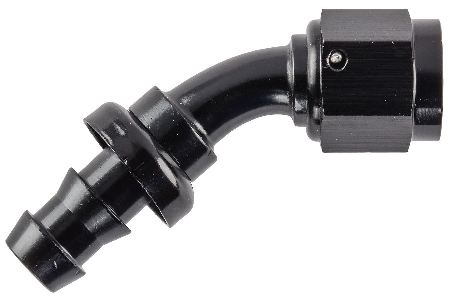 JEGS 110061 AN 4-Degree Push-Loc Hose End -6 AN Female -6 AN Hose Barb ...