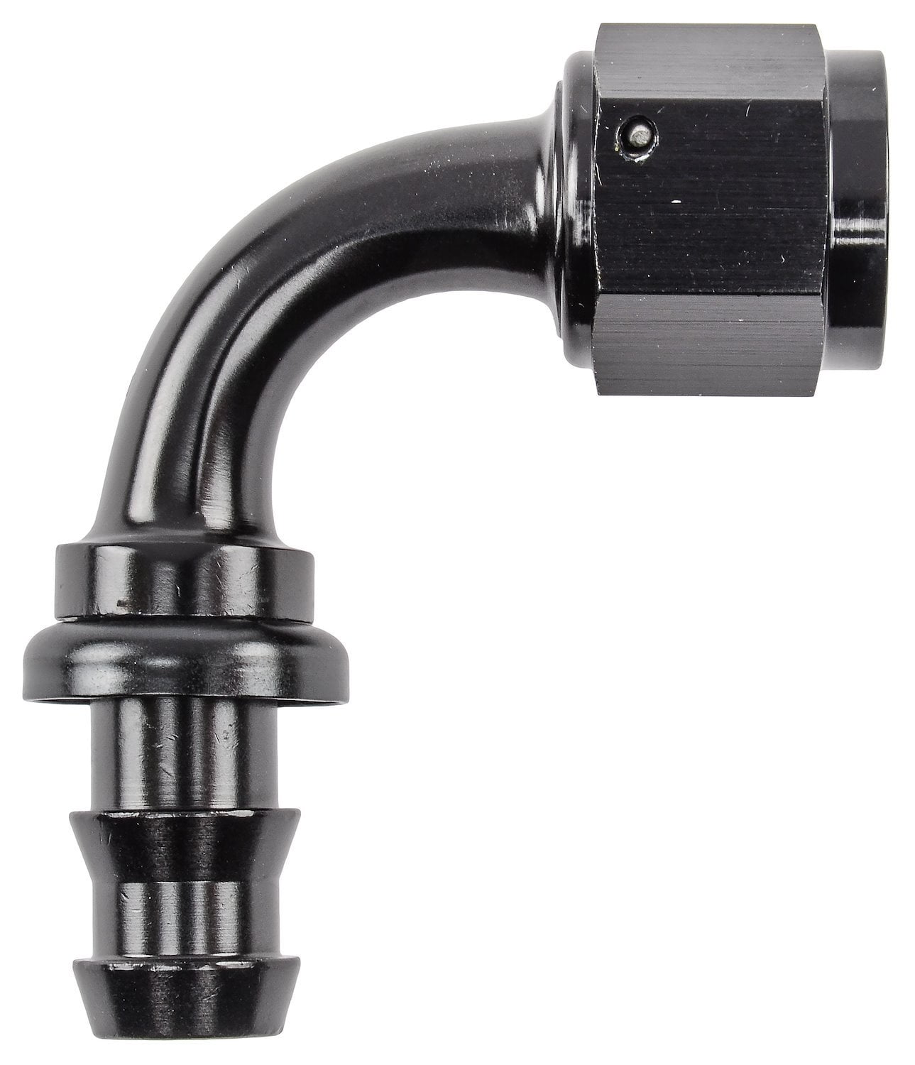 JEGS 110072 AN 90-Degree Push-Loc Hose End -8 AN Female -8 AN Hose Barb ...