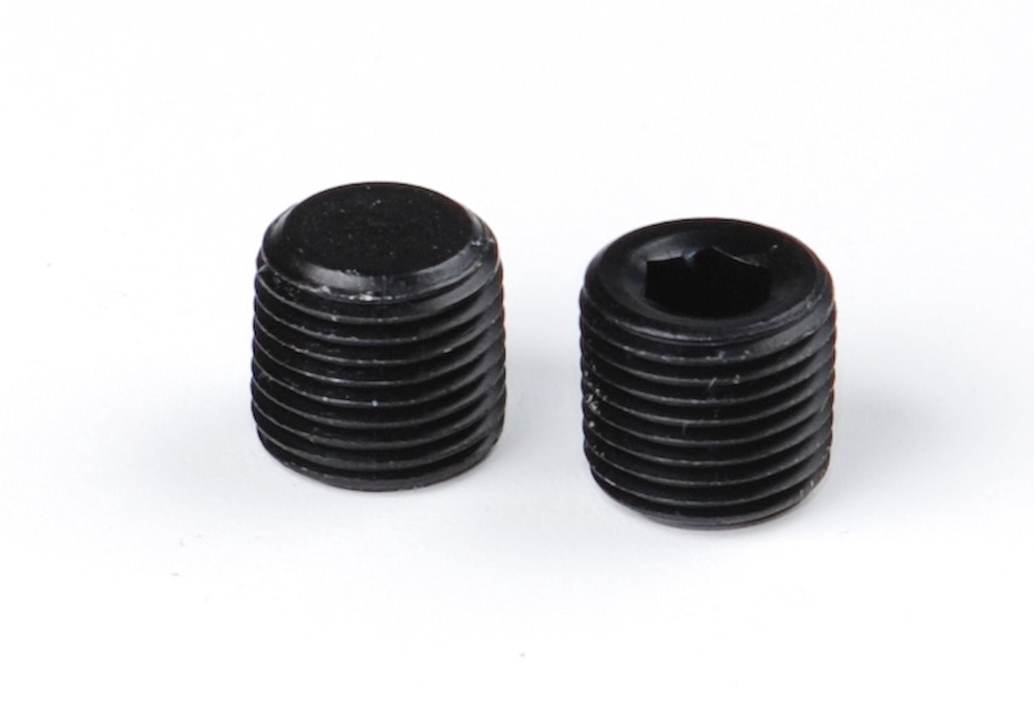 JEGS 110401 Aluminum Pipe Plugs 1/8 NPT Internal Hex Black 2/pkg ...