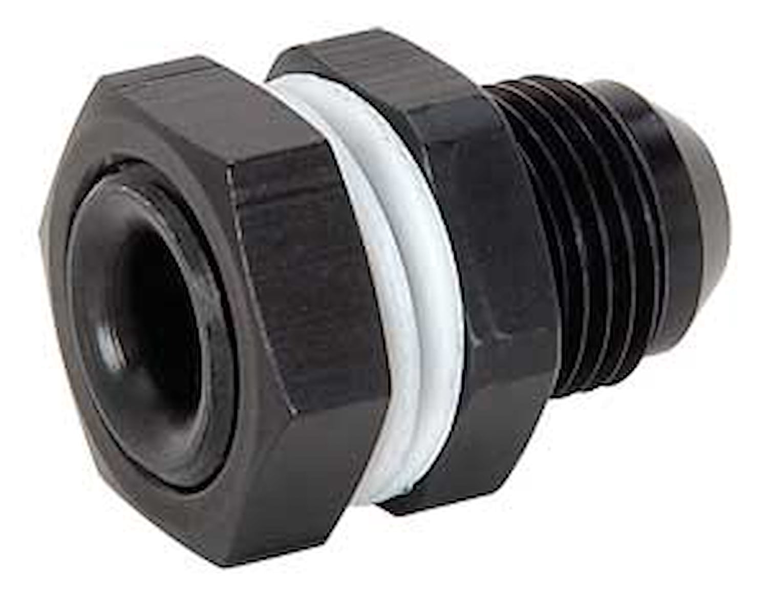 JEGS 110561 Black High-Flow Fuel Cell Bulkhead Fitting -8AN - Walmart.com