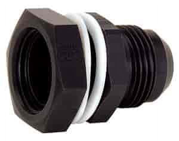 JEGS 110563 Black High-Flow Fuel Cell Bulkhead Fitting -12AN - Walmart.com