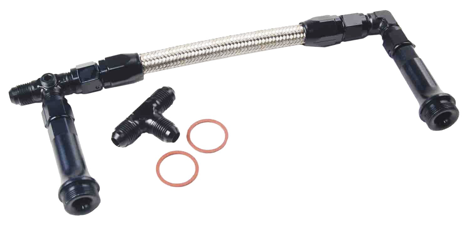 JEGS 110824 Dual Feed Fuel Line (Fuel Log) Kit for Holley 4150 ...