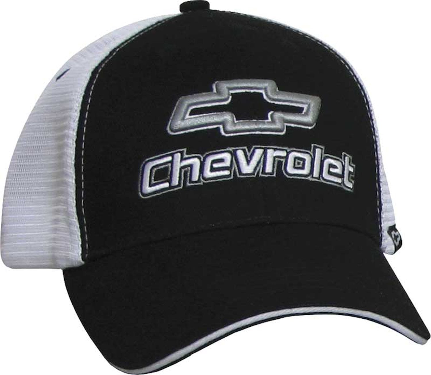 JEGS 12024 H186 Chevrolet w/Bowtie Hat Black/White Cotton/Polyester ...
