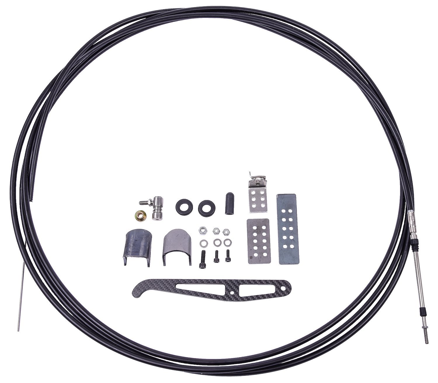 JEGS 1218 Parachute Release Cable Kit Includes: 18 1/2 ft. Long Cable 8 ...