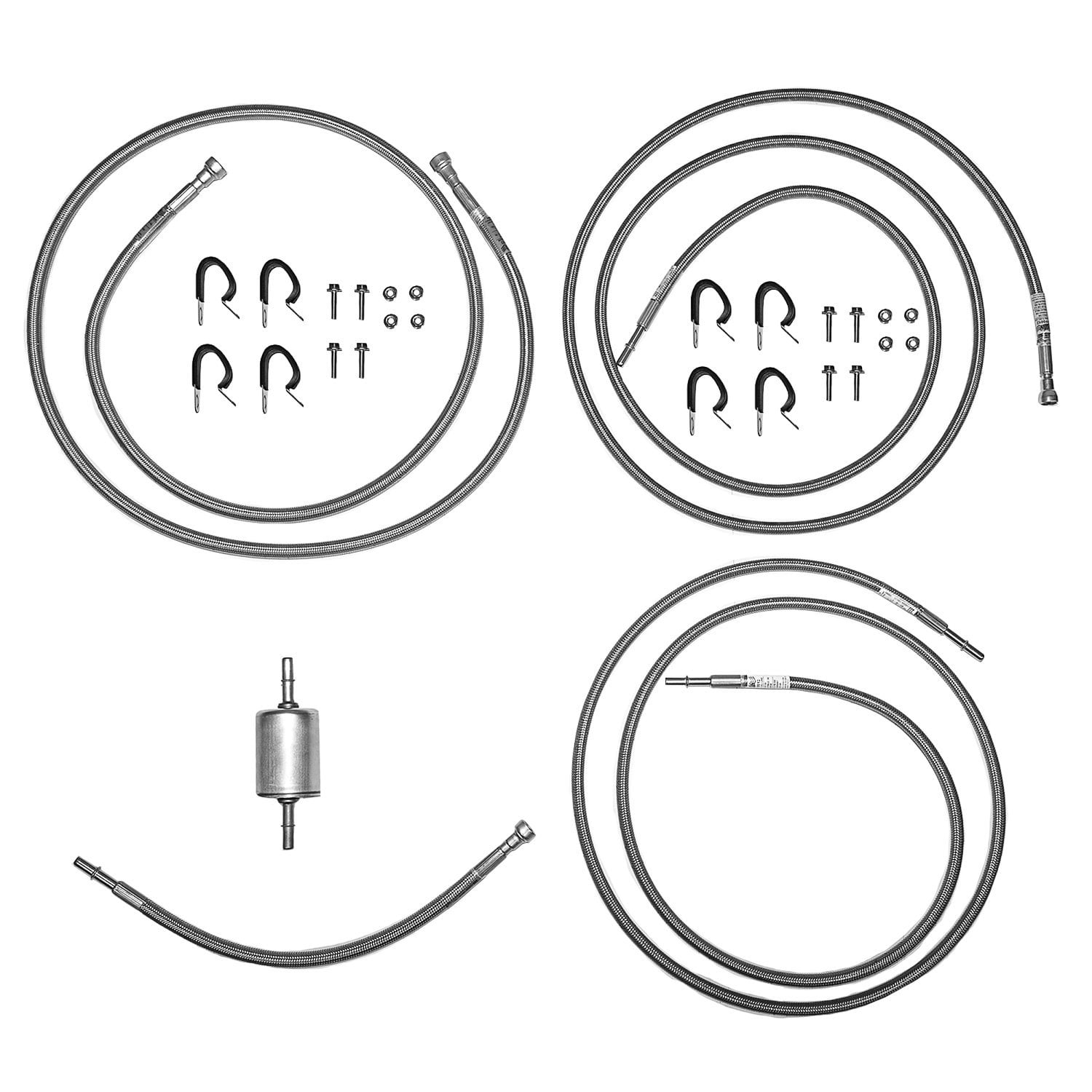 JEGS 13656 Quick-Fix Complete Fuel Line Kit 2001-2003 GM 2500 HD 3500 ...