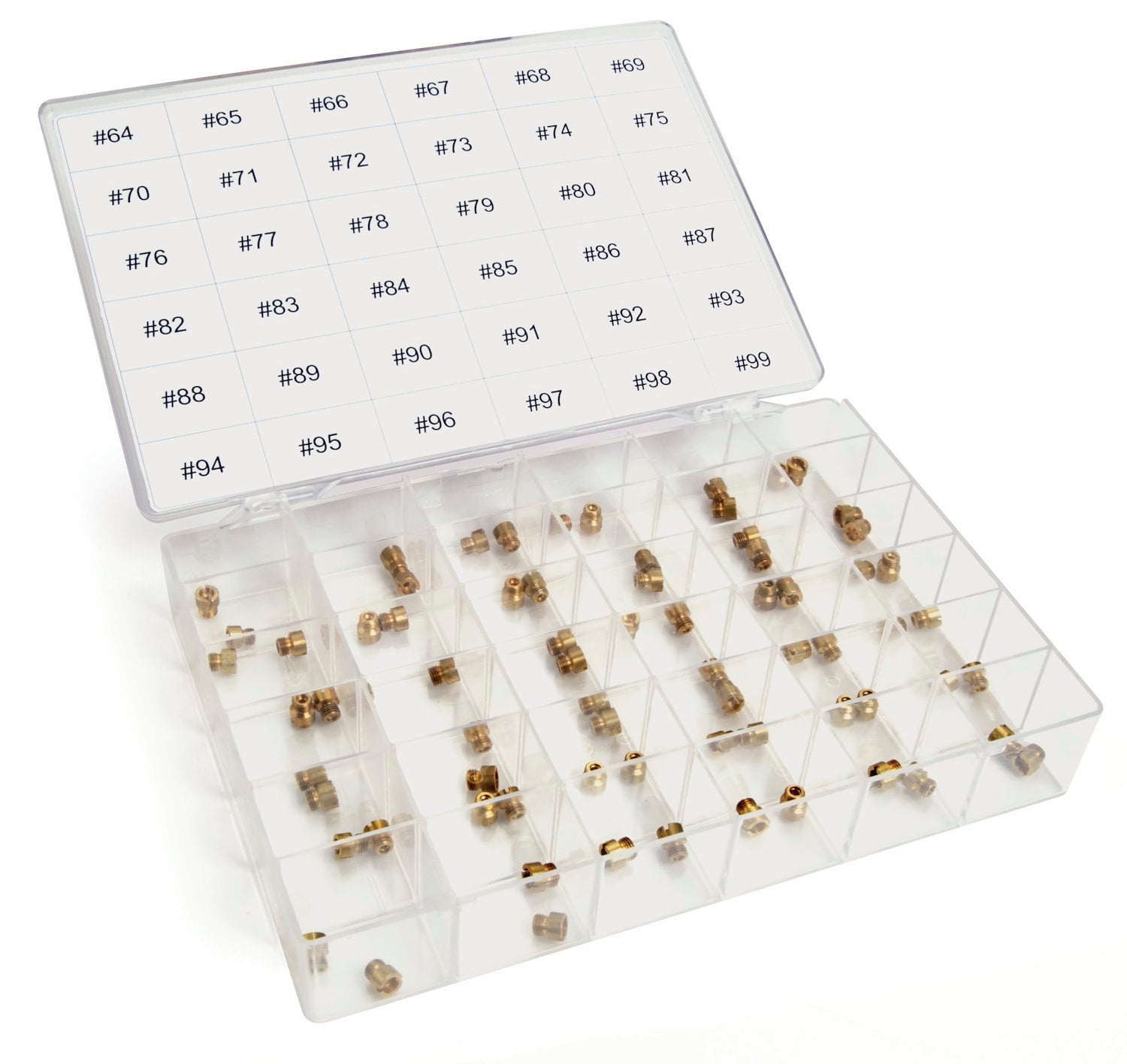 JEGS 15019 Carburetor Standard Main Jet Kit with Case Fits Brawler ...
