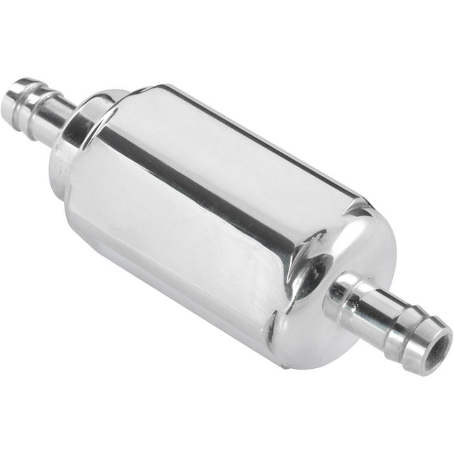 JEGS 15043 Compact Billet Aluminum In-Line Fuel Filter 3/8 in. Male ...