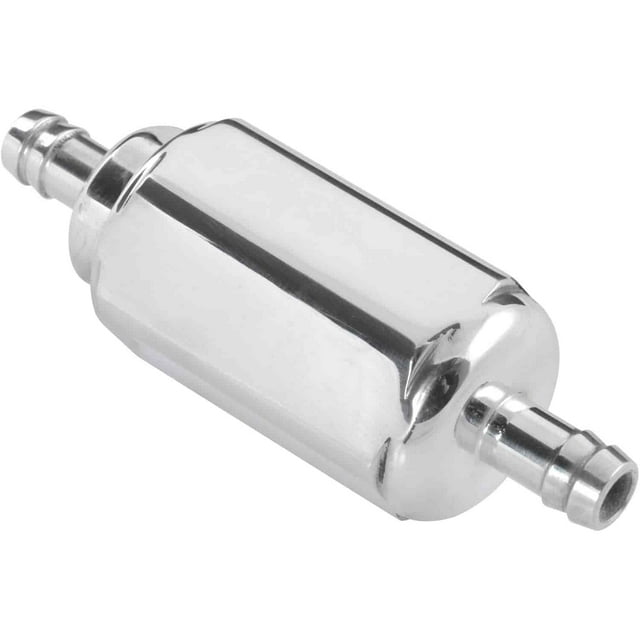 JEGS 15043 Compact Billet Aluminum In-Line Fuel Filter 3/8 in. Male ...