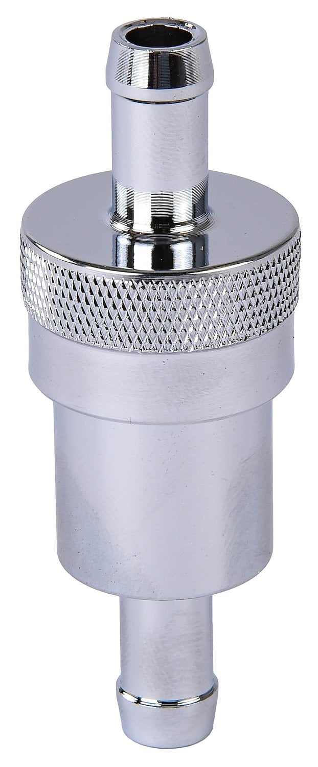 JEGS 15058 2-Piece Inline Fuel Filter 3/8 in. Hose Barb Inlet/Outlet ...