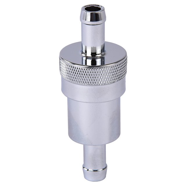 JEGS 15058 2-Piece Inline Fuel Filter 3/8 in. Hose Barb Inlet/Outlet ...