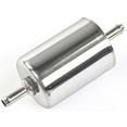 JEGS 15175 Stainless Steel In-Line Fuel Filter 10-micron element Built-in 3/8 ho - Walmart.com