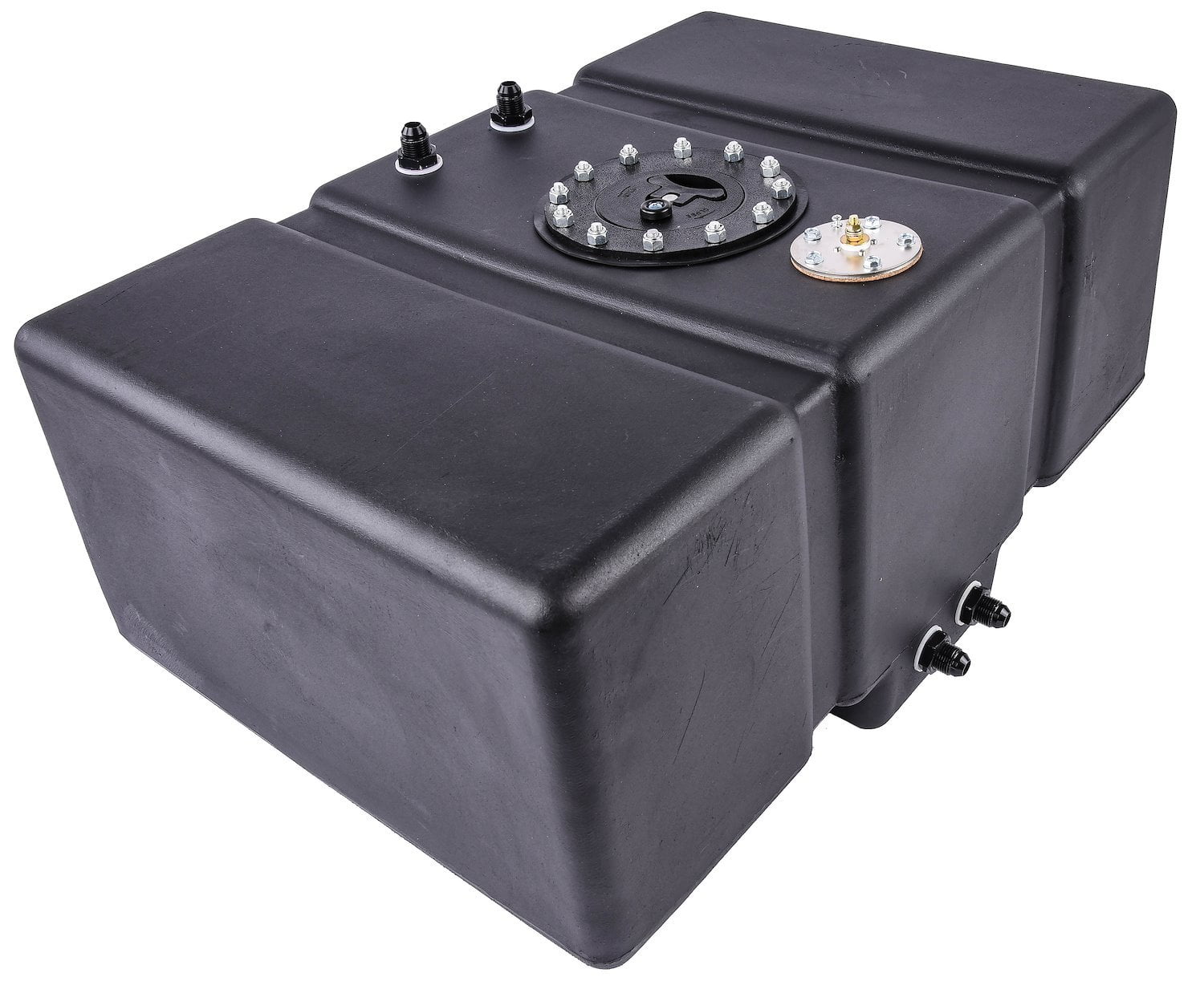 JEGS 15383 Pro-Street Drop Sump Fuel Cell 16 Gallon (2) -8AN Male ...