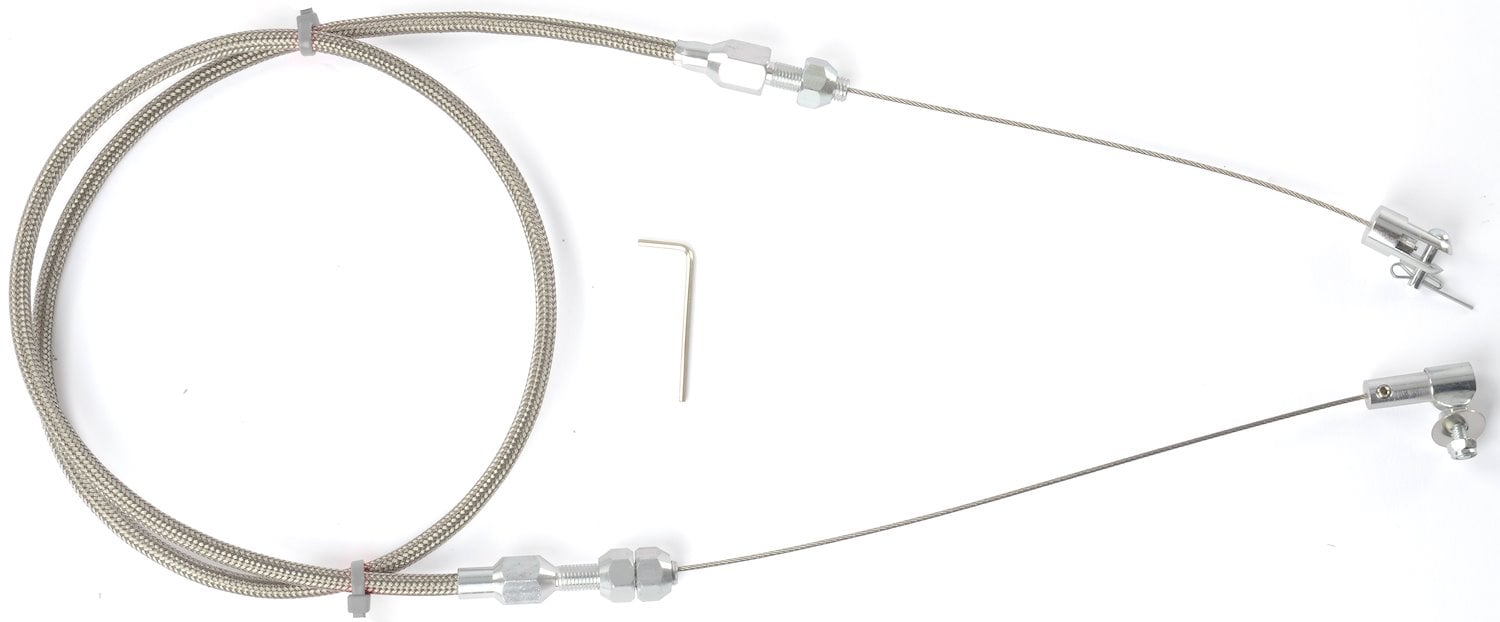 JEGS 157011 Stainless Steel Throttle Cable Universal 36 in. Stainless ...