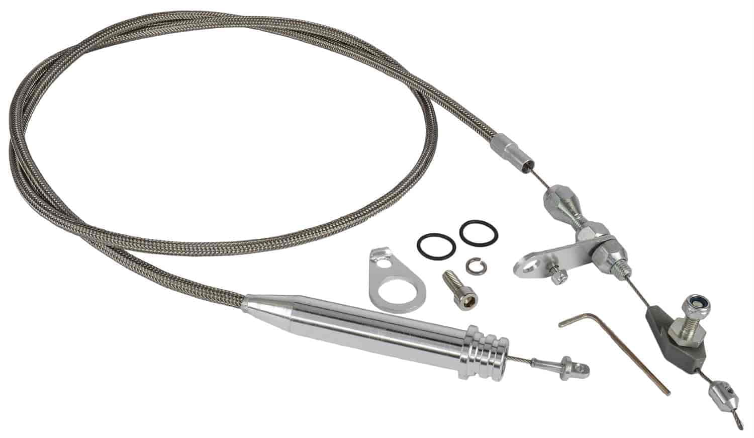 JEGS 157013 Transmission Kickdown Cable Kit GMC/Chevy TH700-R4 Braided ...