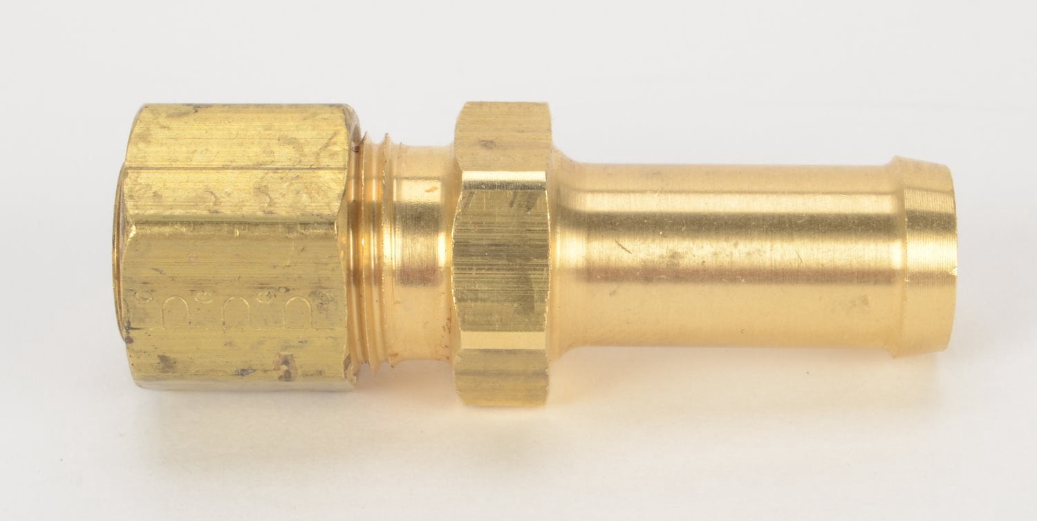 JEGS 159202 Captive Nut Adapter Fitting 5/16 Hard Line x 3/8 Hose Barb ...