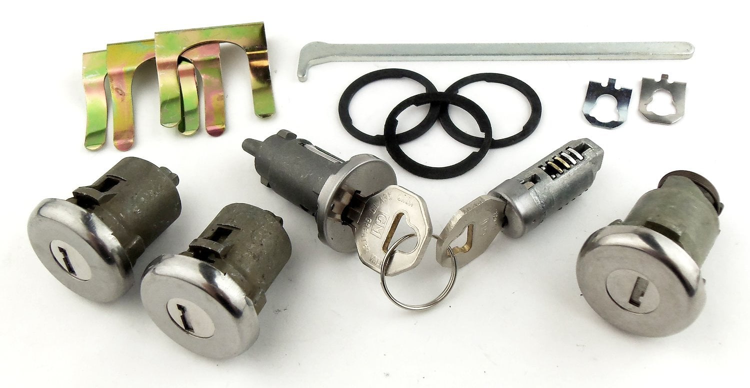 JEGS 18079 Ignition Door Trunk & Glovebox Lock Set 1966 Chevy Chevelle ...