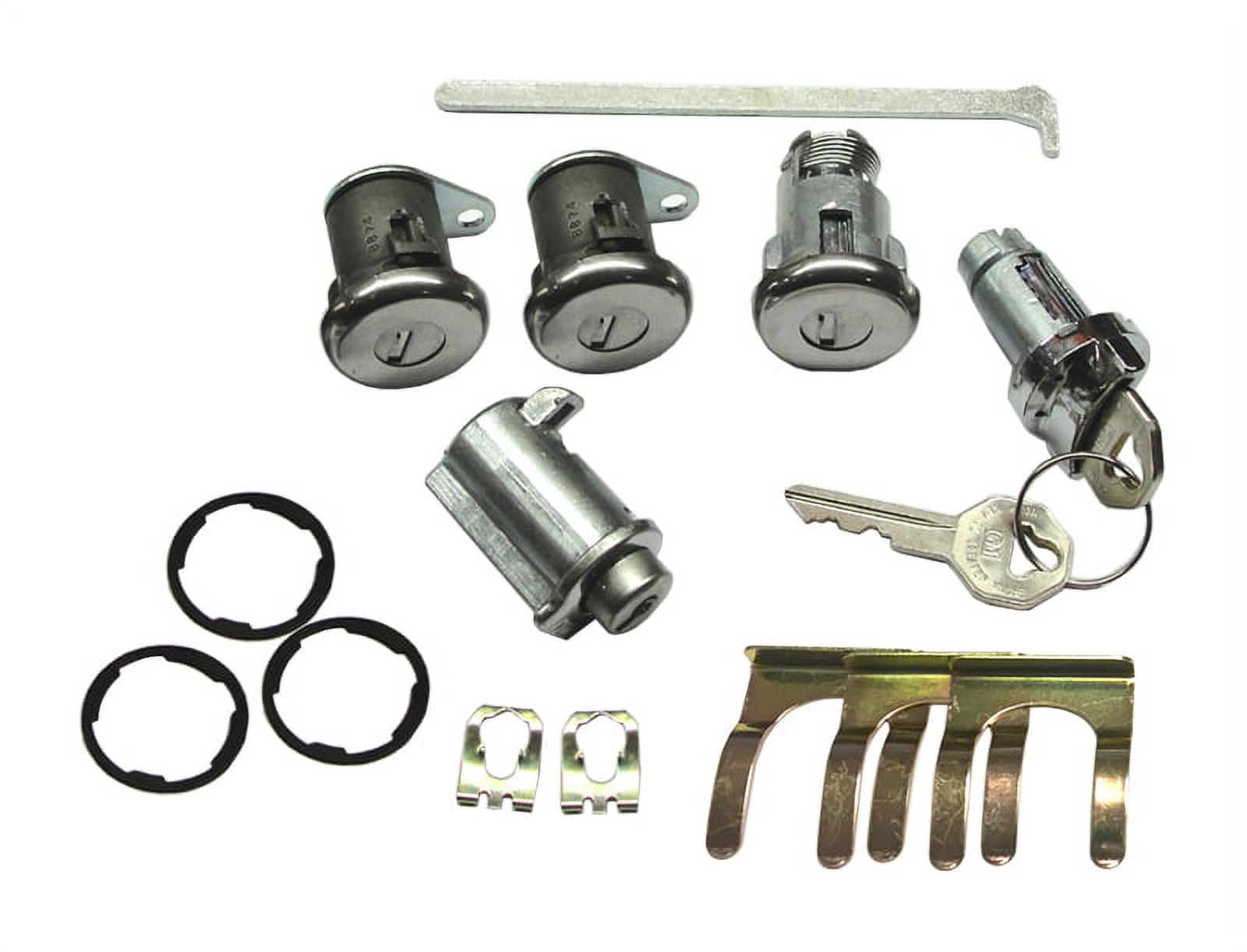 JEGS 18157 Ignition Door Trunk & Glovebox Lock Set 1961-1962 GM Models ...