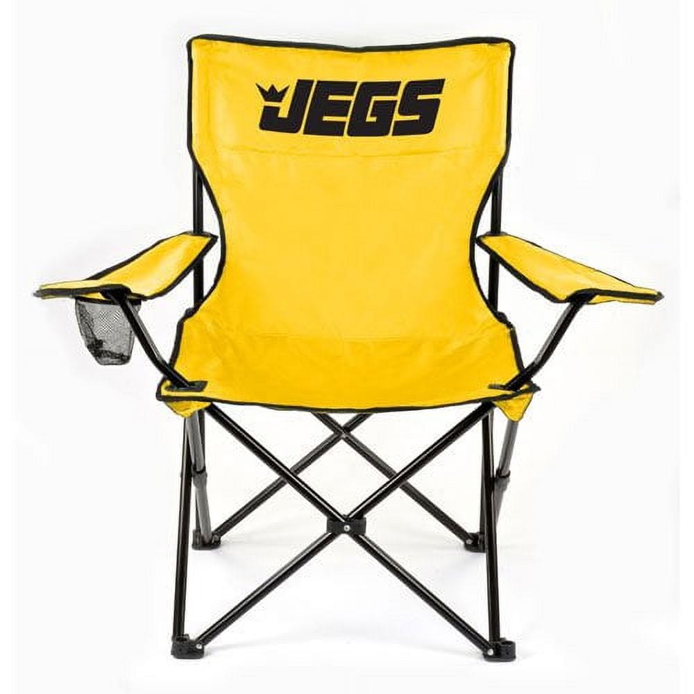 JEGS 2001 Folding Chair Yellow with Black JEGS Logo Capacity: 250 lbs ...