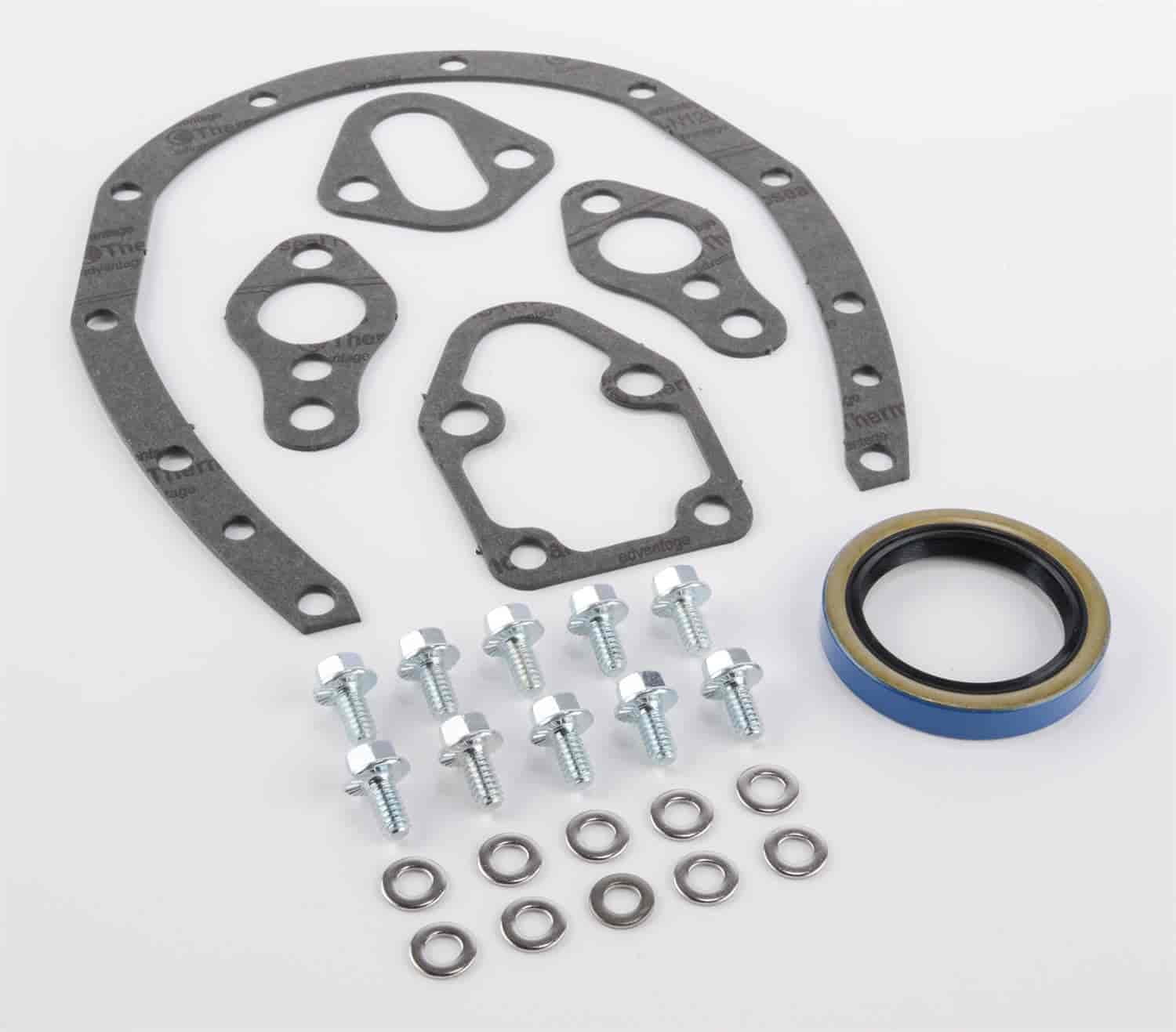 JEGS 210066 Timing Cover Installation Kit 1955-1996 Small Block Chevy ...