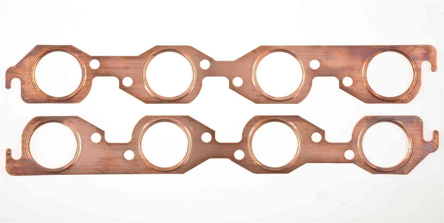 JEGS 210156 Copper Exhaust Gaskets Big Block Chevy 2 in. Round Port Set ...