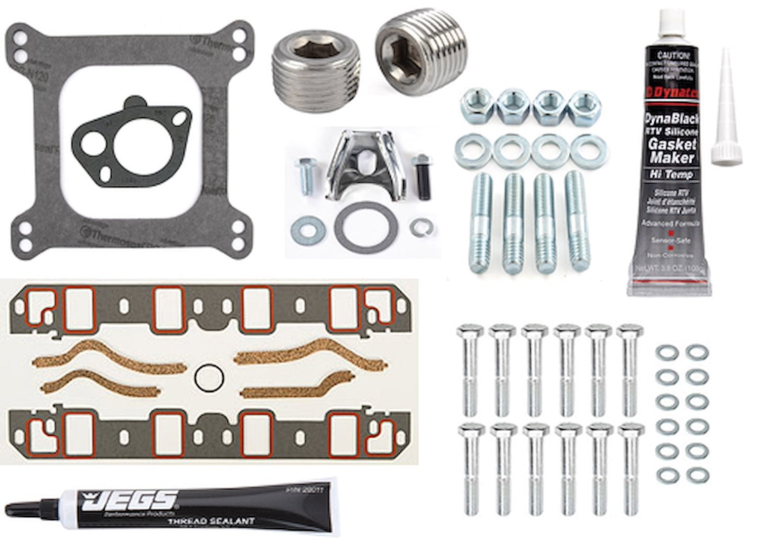 JEGS 210200K Intake Manifold Installation Kit Small Block Ford Includes ...