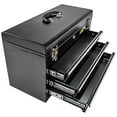 JEGS 3-Drawer Toolbox - Metal Toolbox with Ball-Bearing Drawer Slides ...