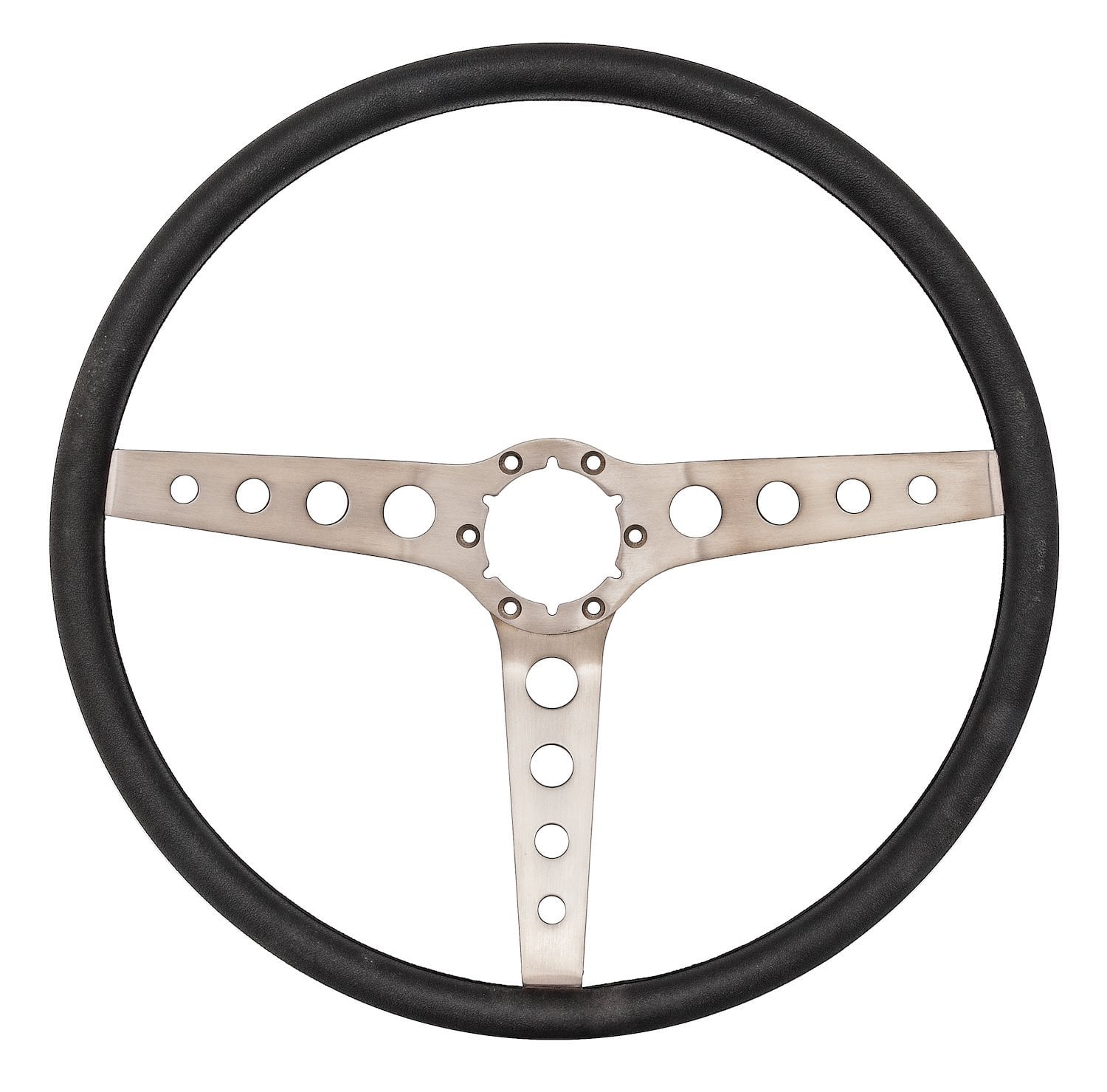 JEGS 3-Spoke Comfort Grip Steering Wheel with Round Holes Fits Select ...
