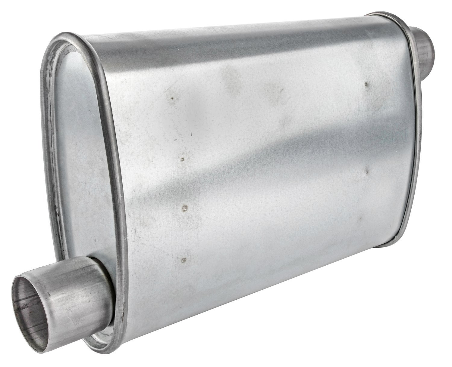 JEGS 300002 Turbo Muffler 2 1/4 in. Offset/Offset - Reversible 4 in. H ...