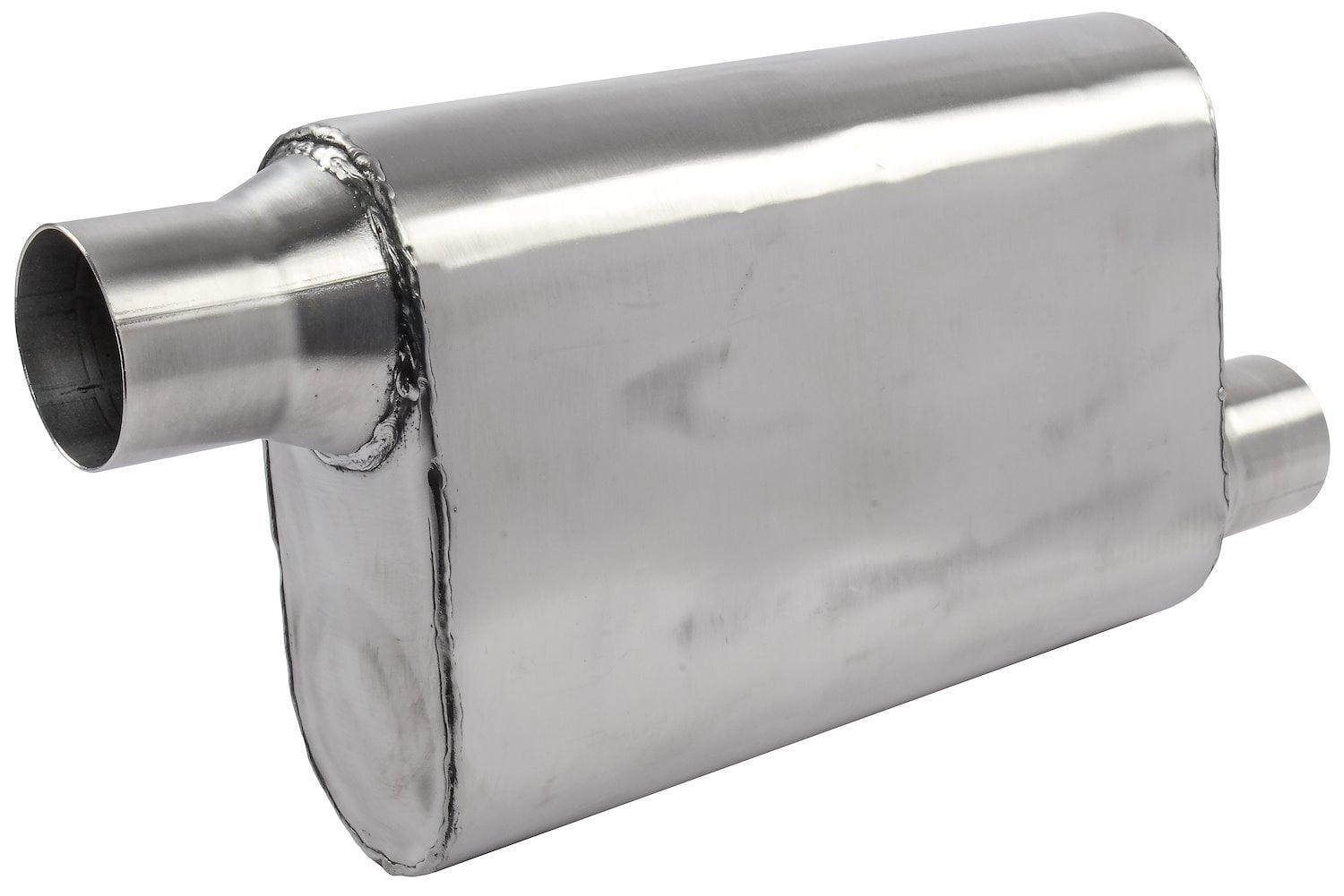 JEGS 30247 Chambered Deep-Tone Muffler 2.500 in. Offset Inlet / Offset ...