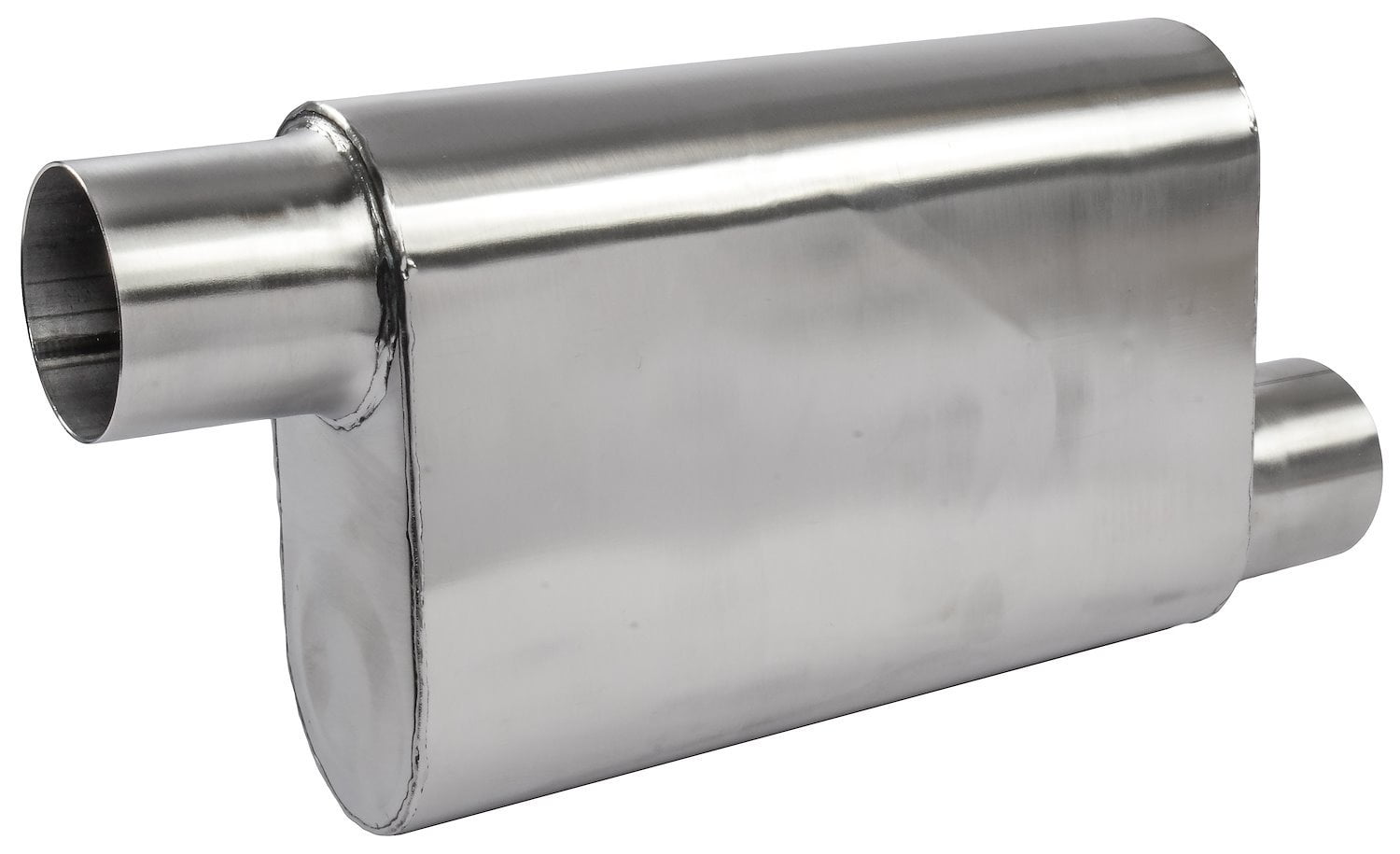 JEGS 30248 Chambered Deep-Tone Muffler 3 in. Offset Inlet / Offset ...