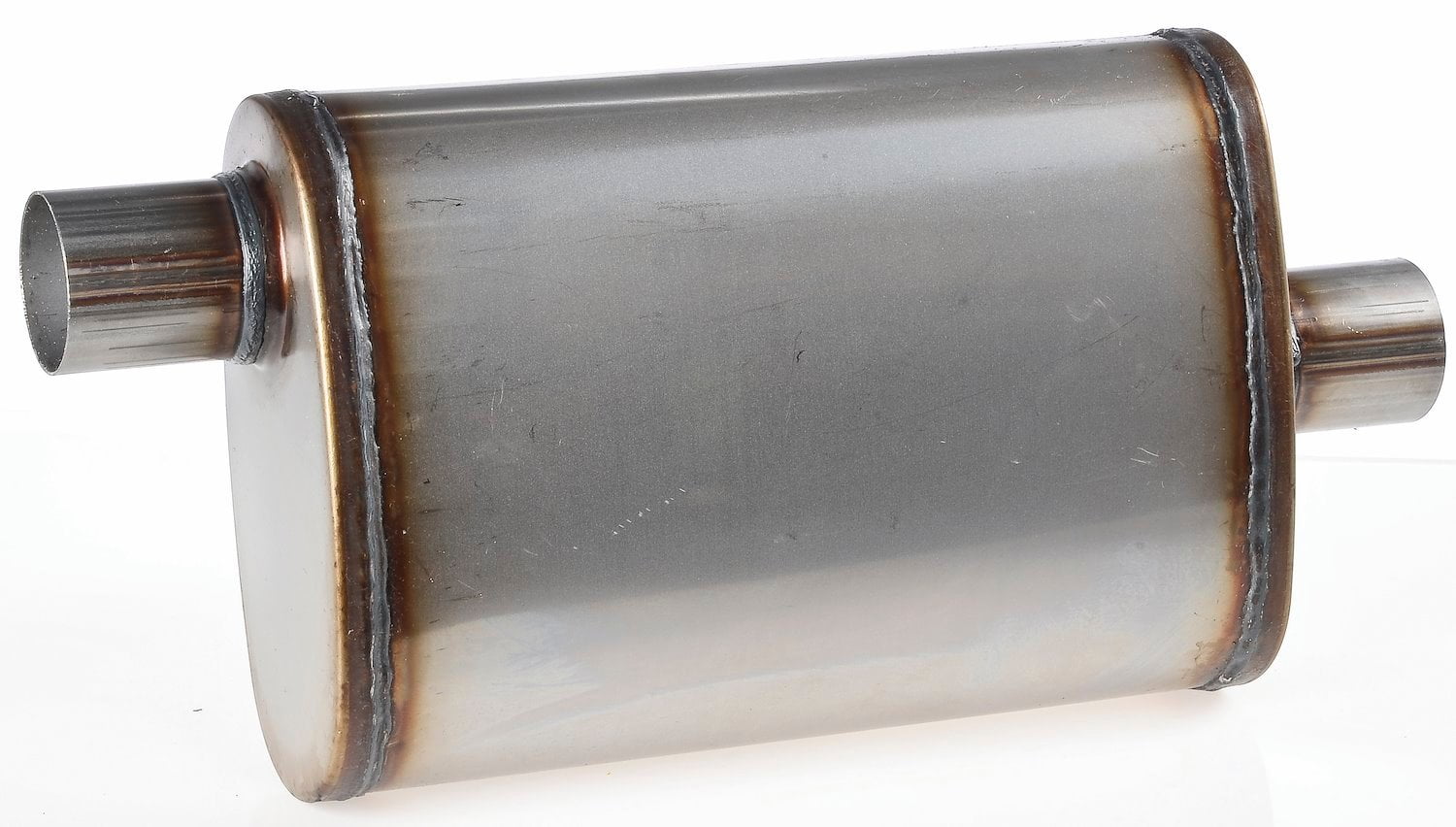 JEGS 30260 Satin SS Oval Muffler 2 1/4 in. Offset / Centered ...