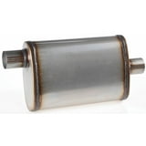 JEGS 30260 Satin SS Oval Muffler 2 1/4 in. Offset / Centered ...