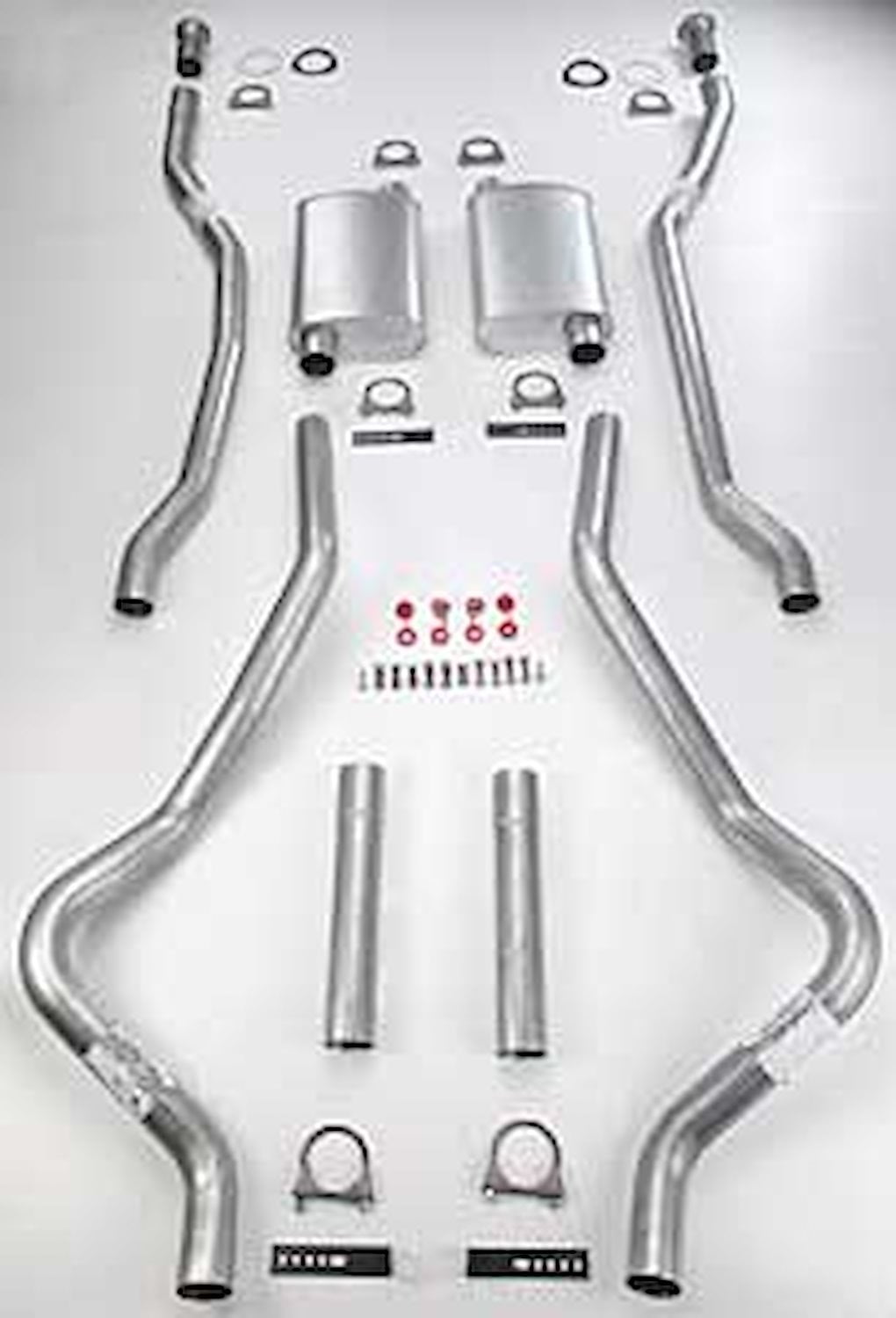 JEGS 30525 Chevrolet Header-Back Dual 2-1/2 Exhaust Kit for 1978-1988 ...