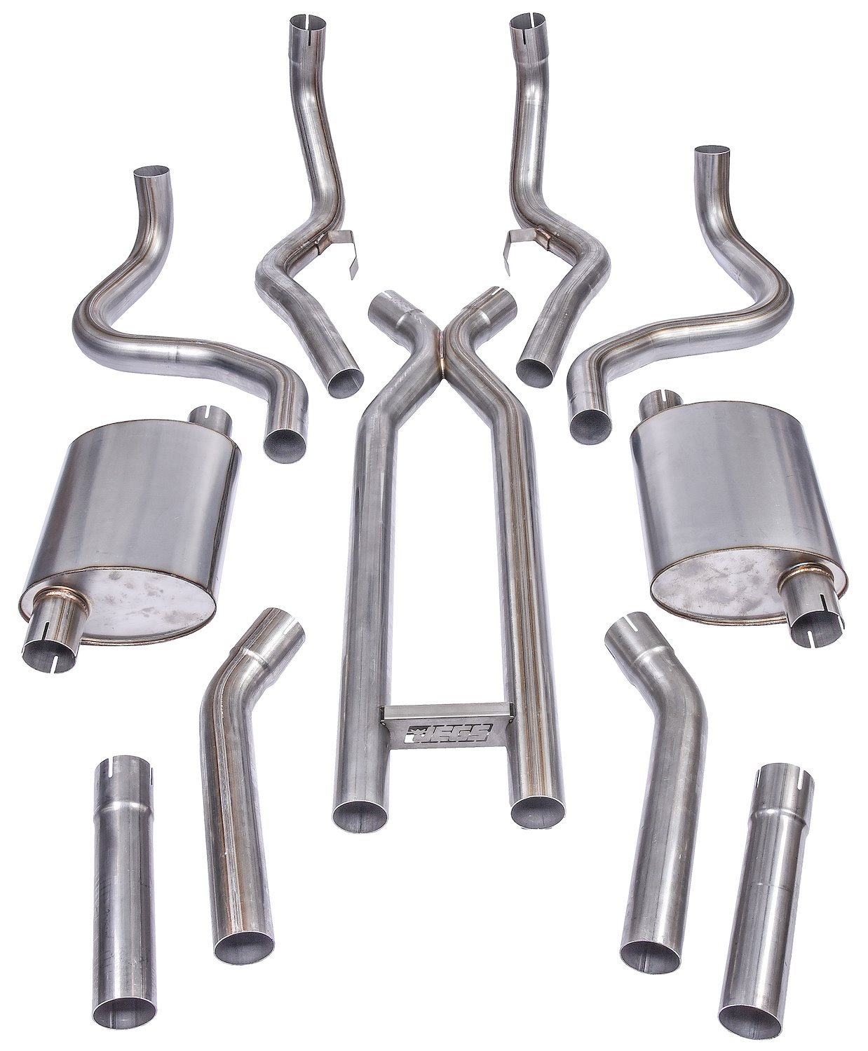 JEGS 30584 Header-Back Dual 3 in. Exhaust Kit 1970-1981 Chevy Camaro ...