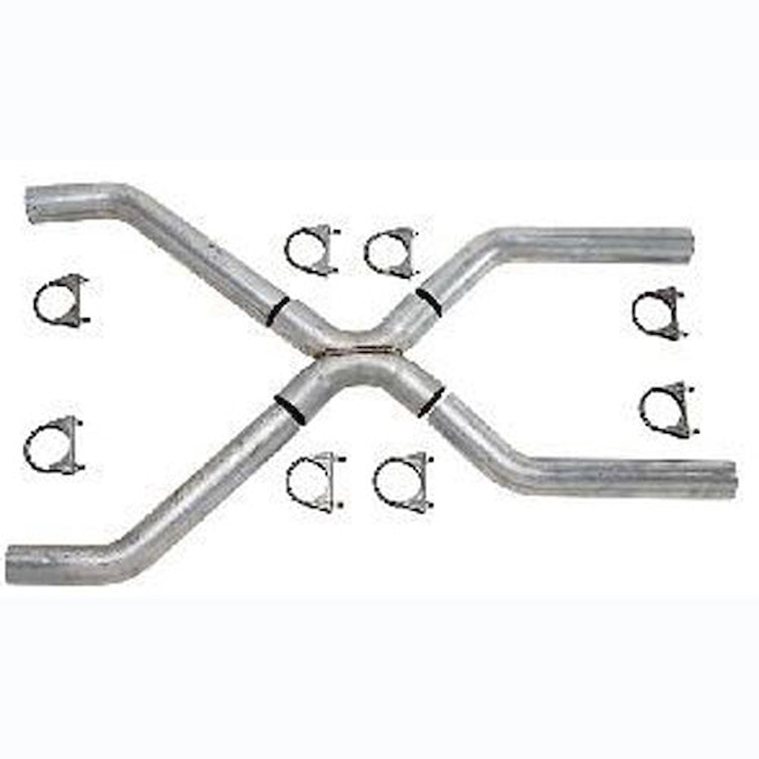 JEGS 30660 Universal X-Pipe Kit 2-1/4 Aluminized Steel - Walmart.com
