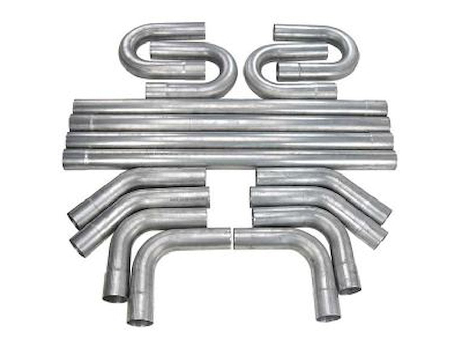 JEGS 30670 Street Rod/Muscle Car Exhaust Kit 2-1/4 16-Gauge Aluminized ...