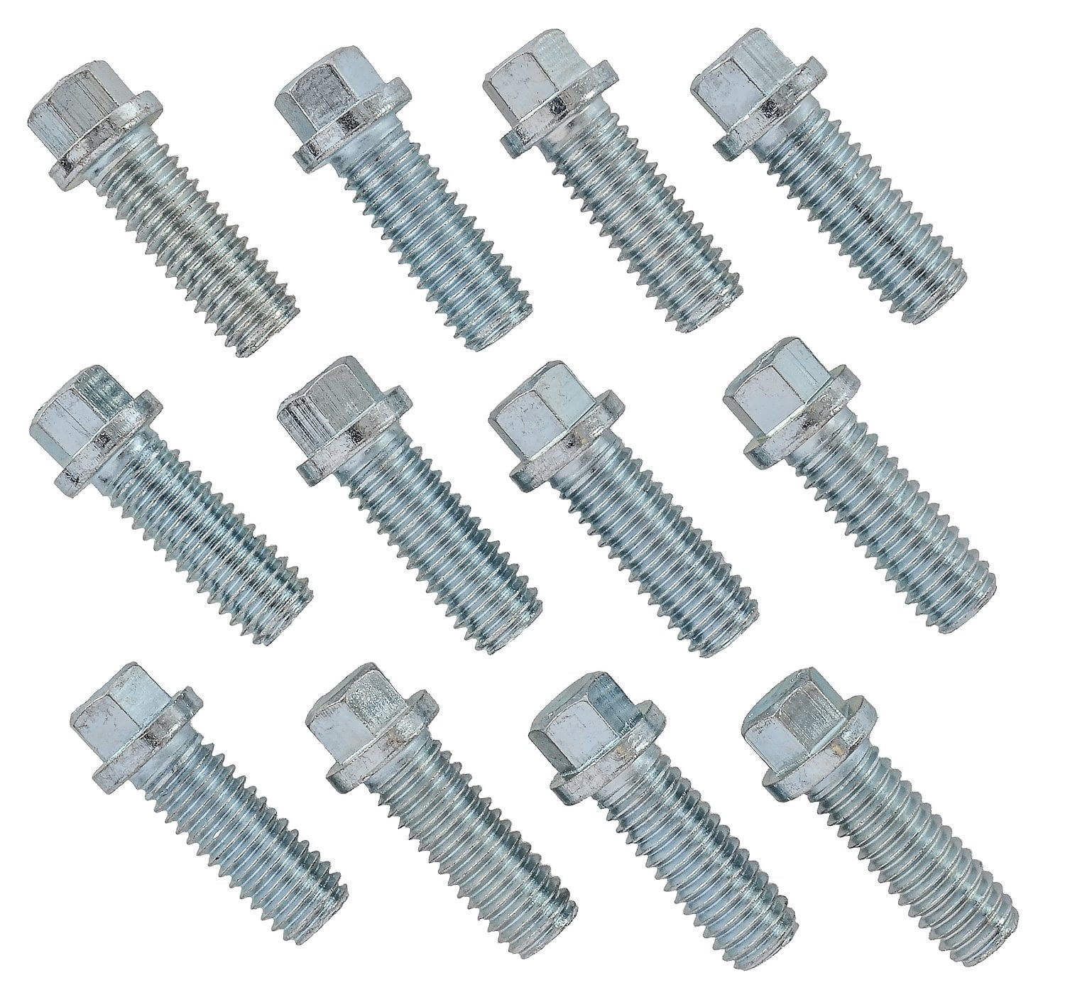 JEGS 3/8"-16 Header Bolt Kit, Hex Head, 1" Long for AMC, Chevy and Ford ...