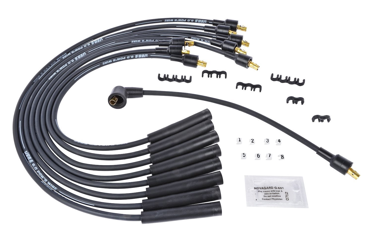 JEGS 8.0mm Black Pow'r Wires Small Block Mopar Car/Truck 318/340/360 ...