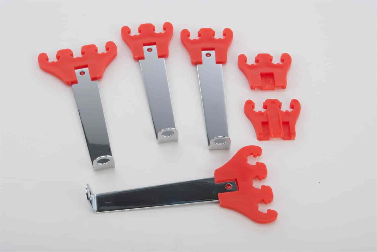 JEGS 40366 Wire Loom Kit Fits 7mm - 9mm Wires Red Includes (4) 2-Wire ...