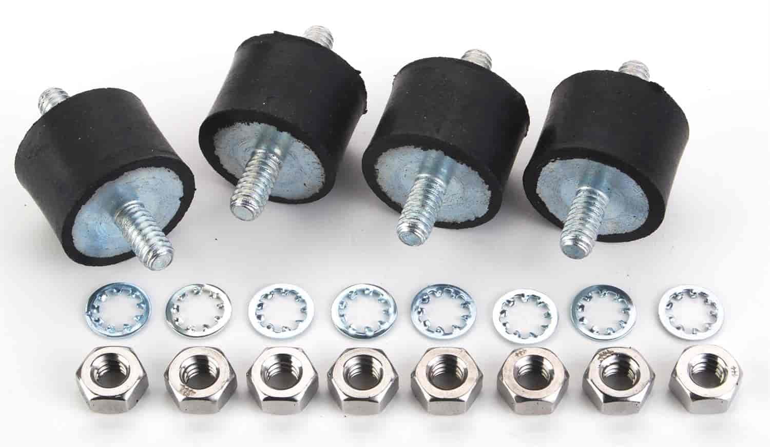 JEGS 40687 Vibration Isolator Mount Kit 1/4 -20 Thread 1 Diameter x 3/4 ...