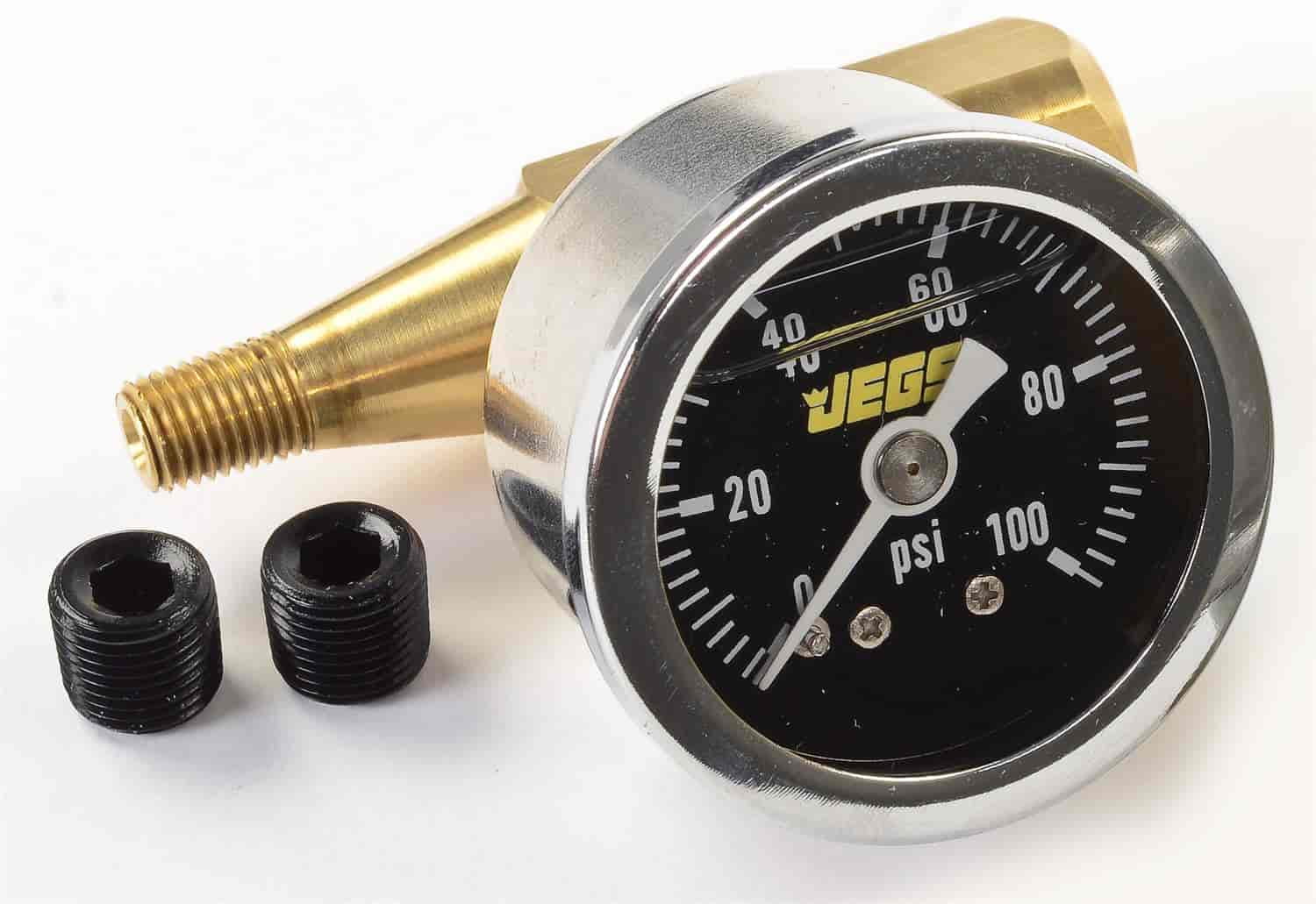 JEGS 41016 Fuel Pressure Gauge Kit Black - Walmart.com