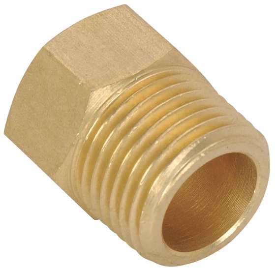 JEGS 41061 Mechanical Temp Gauge Adapter Fitting 1/2 in.NPT Male x 5/8 ...