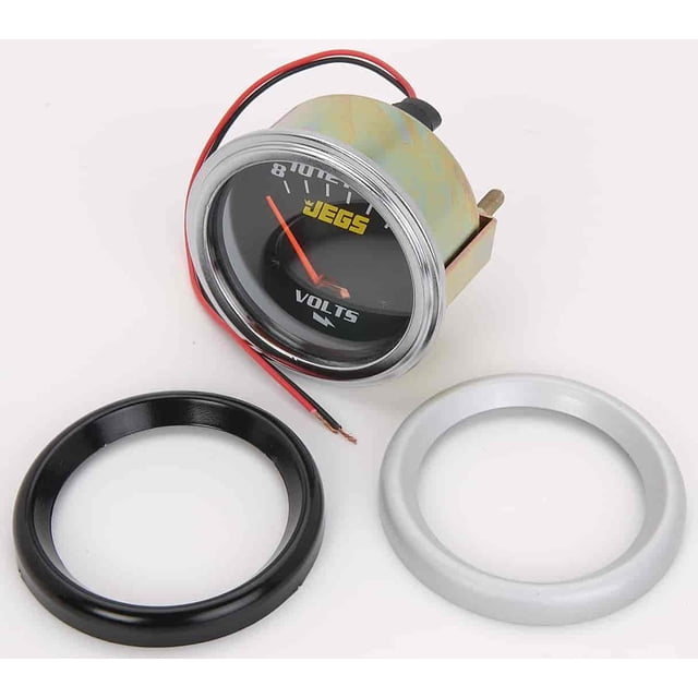 JEGS 41203 Voltmeter Gauge Electrical 2 5/8 Diameter 8-18 Volts Chrome ...