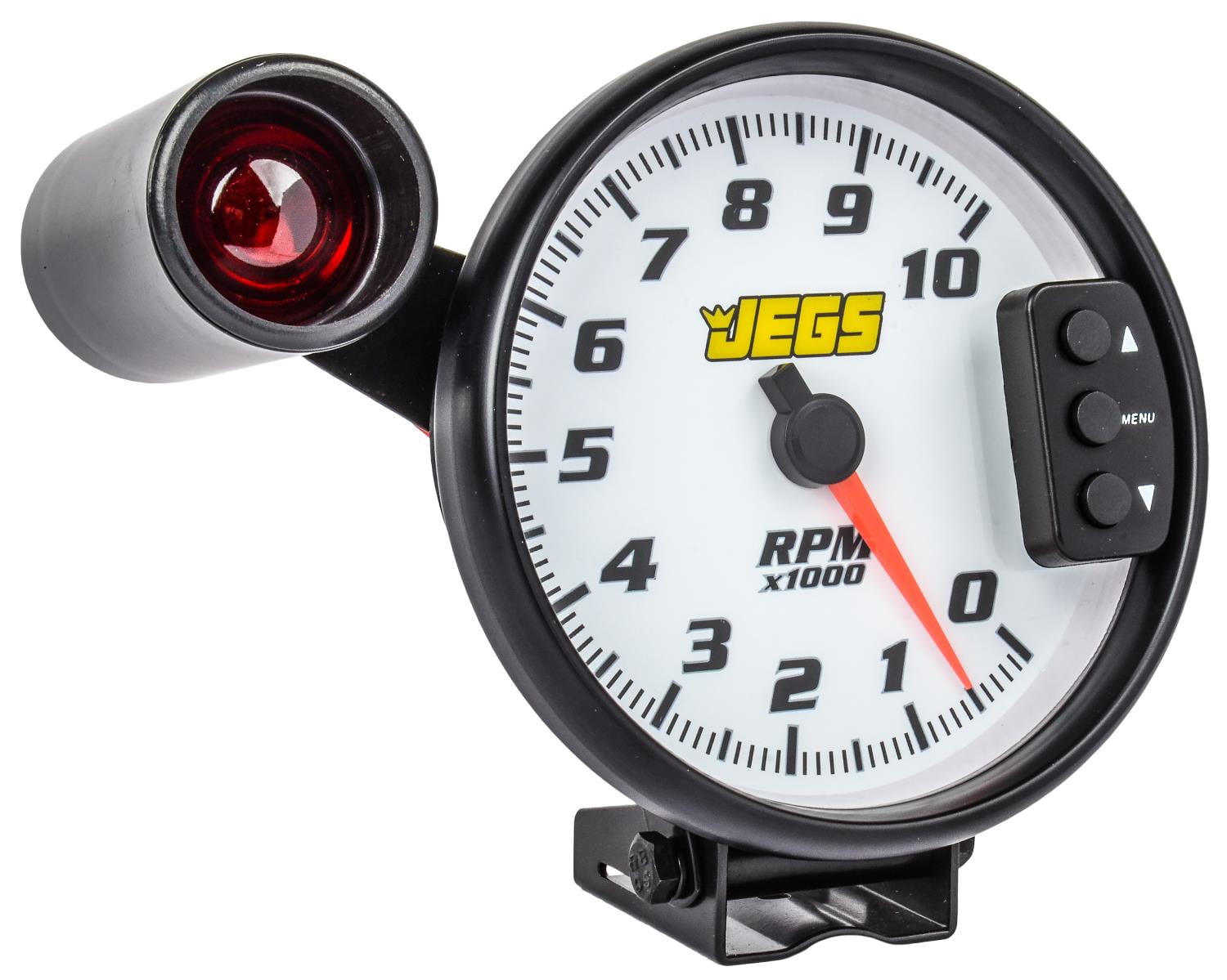 JEGS 41265 5 in. Tachometer 0-10 000 RPM Electrical Black Housing White ...